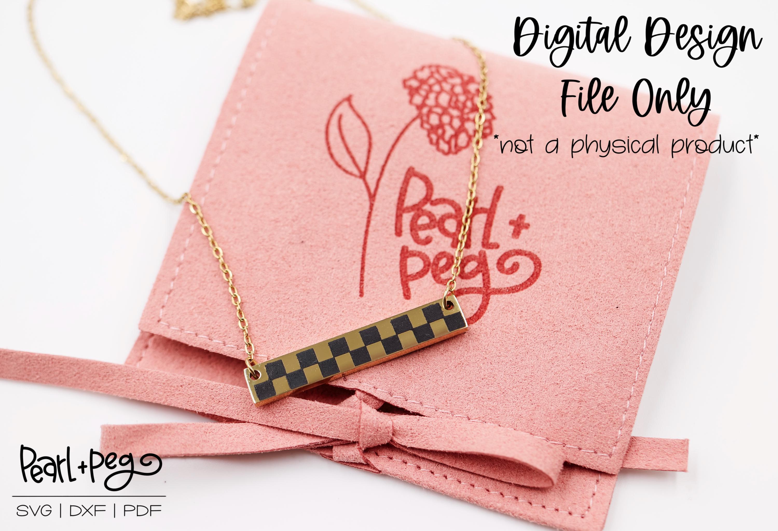 Horizontal Checkered Bar Metal Engraved Laser Digital Download File ...