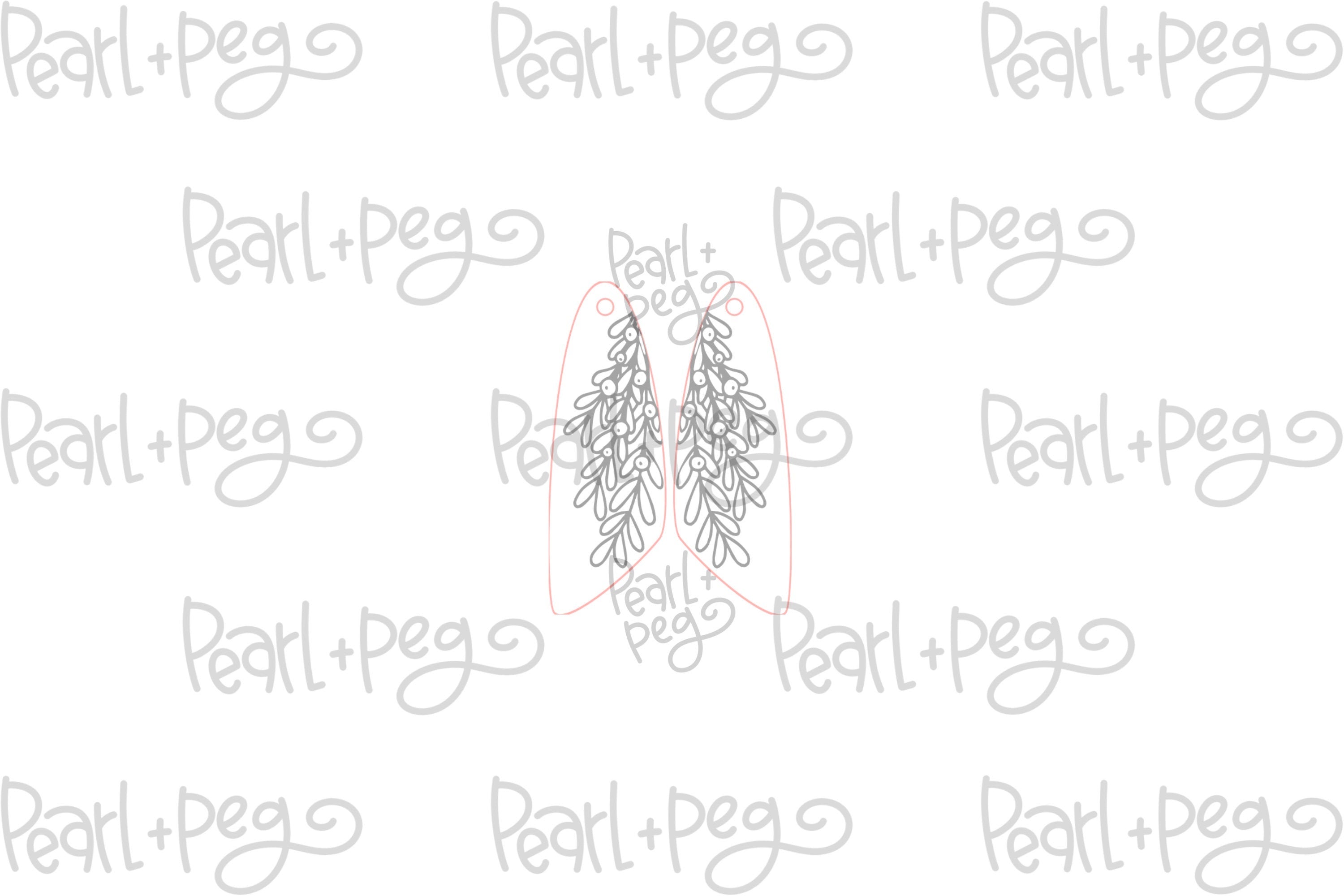 Oblong Holly Berry Laser Engraved Earrings Digital Download – Pearlandpeg