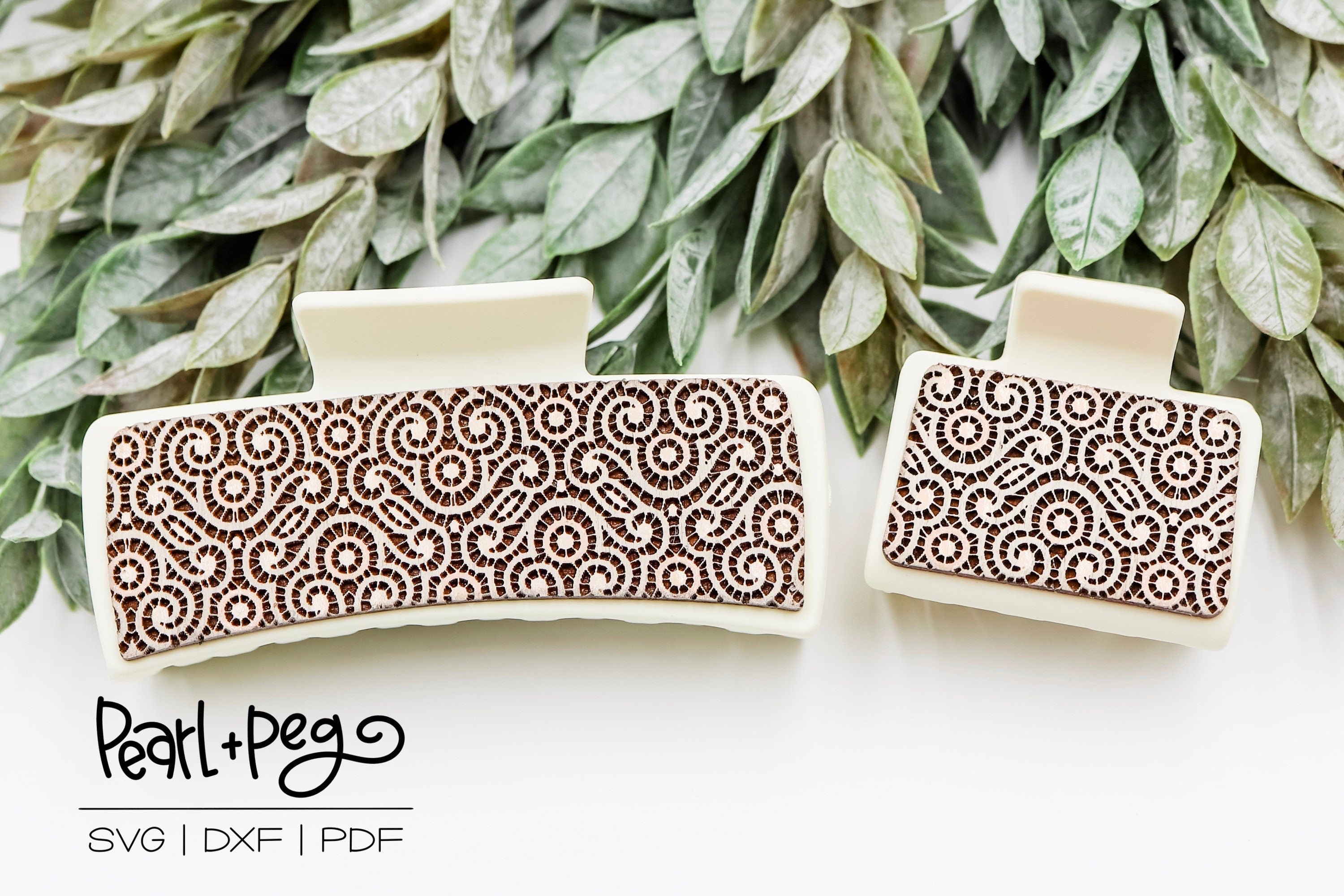 Elegant Lace Laser Engraved Hair Clip File – Pearlandpeg